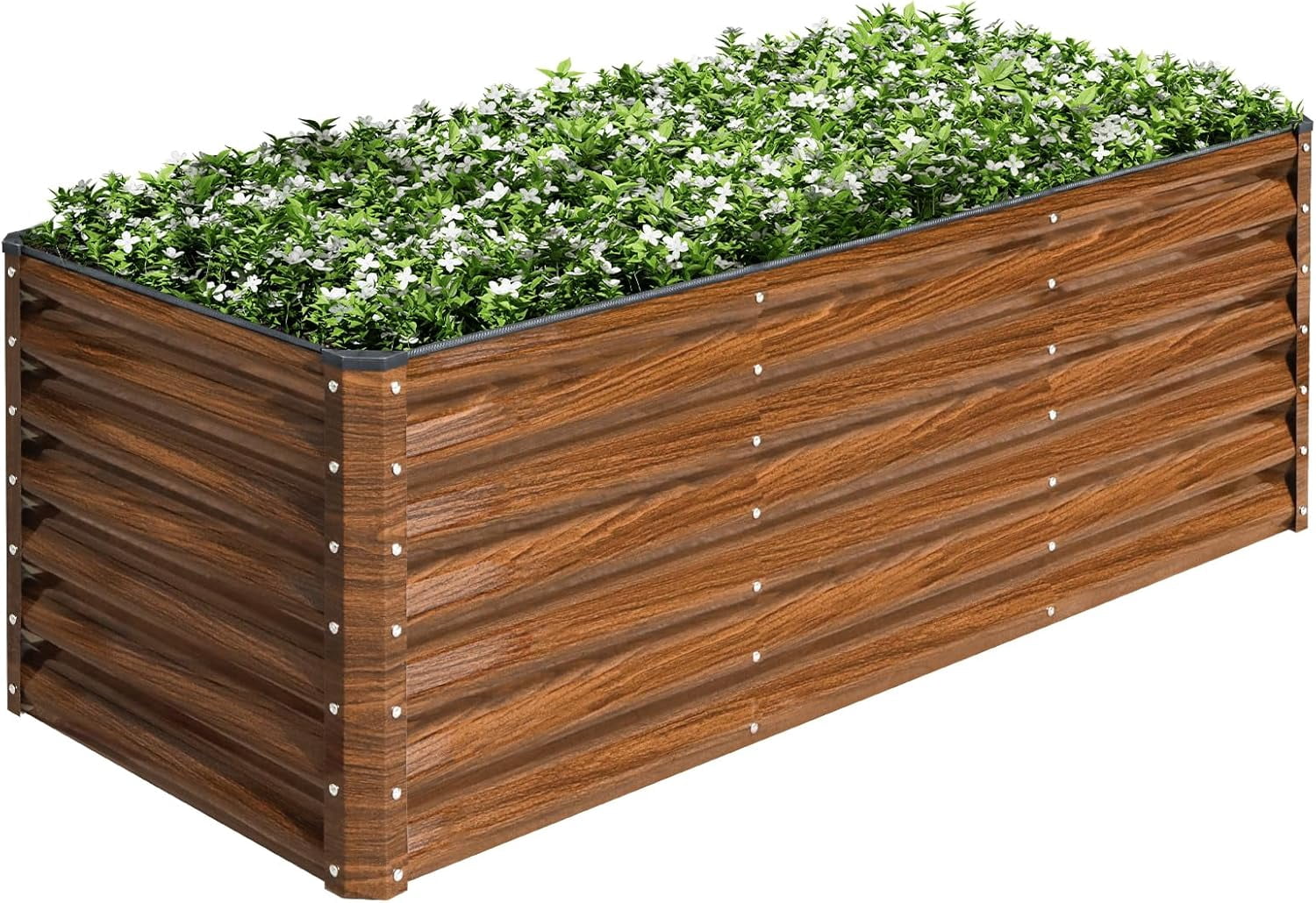6x2x2FT Galvanized Raised Garden Bed Kit, Metal Planter Box for ...