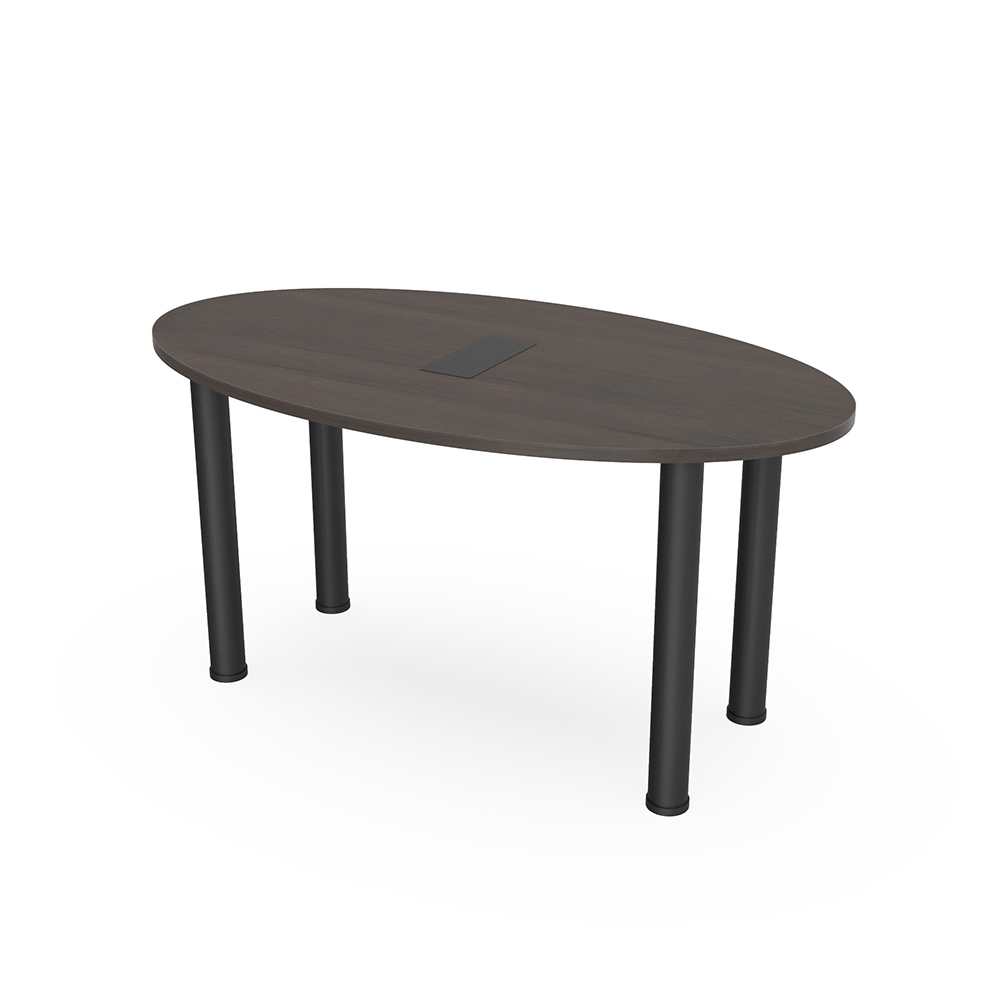 6x3 Oval Shaped Conference Room Table With Legs Power And Data ...