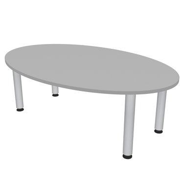 10 Person Arc Rectangle Conference Table with Power Modules Post Legs ...