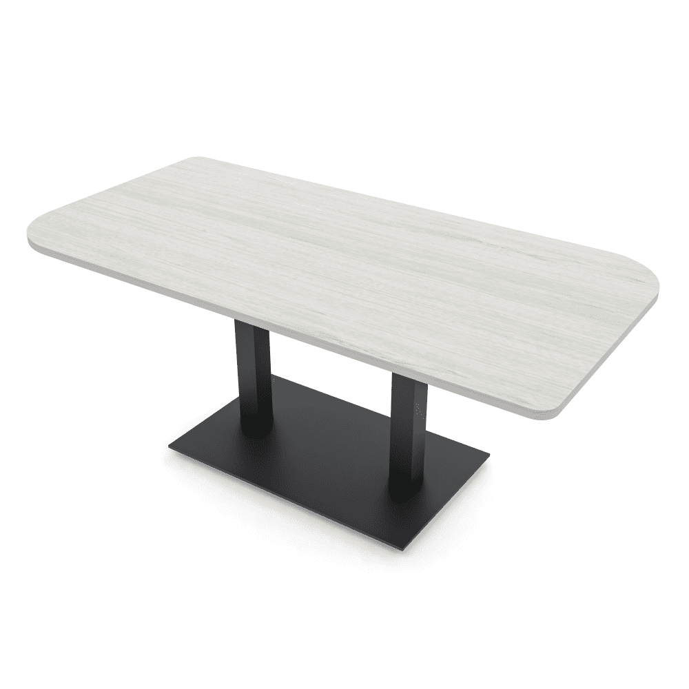 6x3 Rounded Corner Conferencce Table Duo Shaped Table Power And Data ...