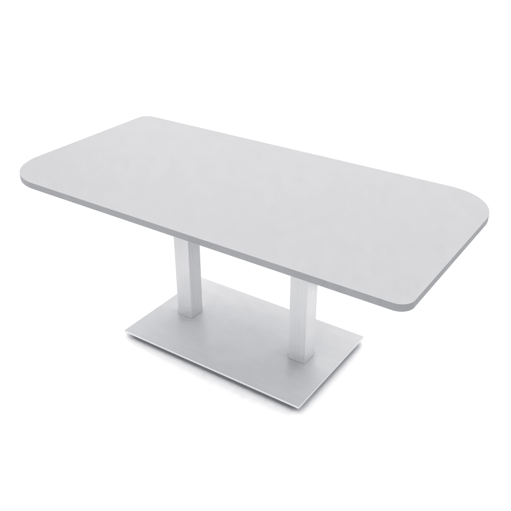 6x3 Rounded Corner Conferencce Table Duo Shaped Table Power And Data ...