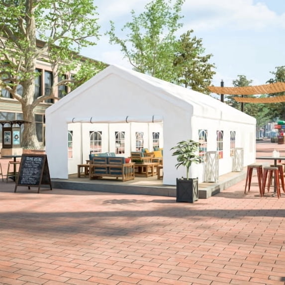 6x32FT Party Tent Heavy Duty, Large Wedding Event Shelters with 3 ...