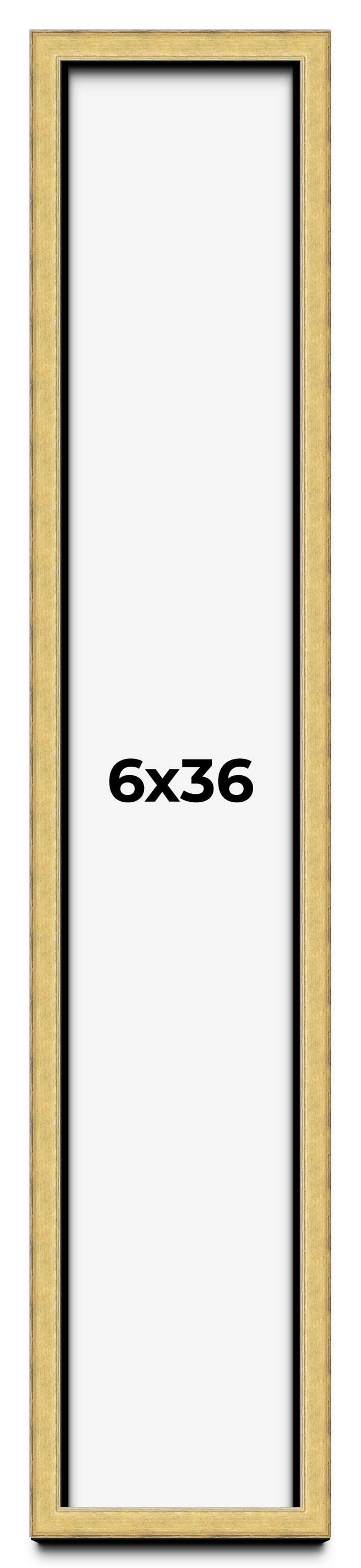 6x36 Shadow Box Frame Gold | 1.375 Inches Deep Real Wood Contemporary ...