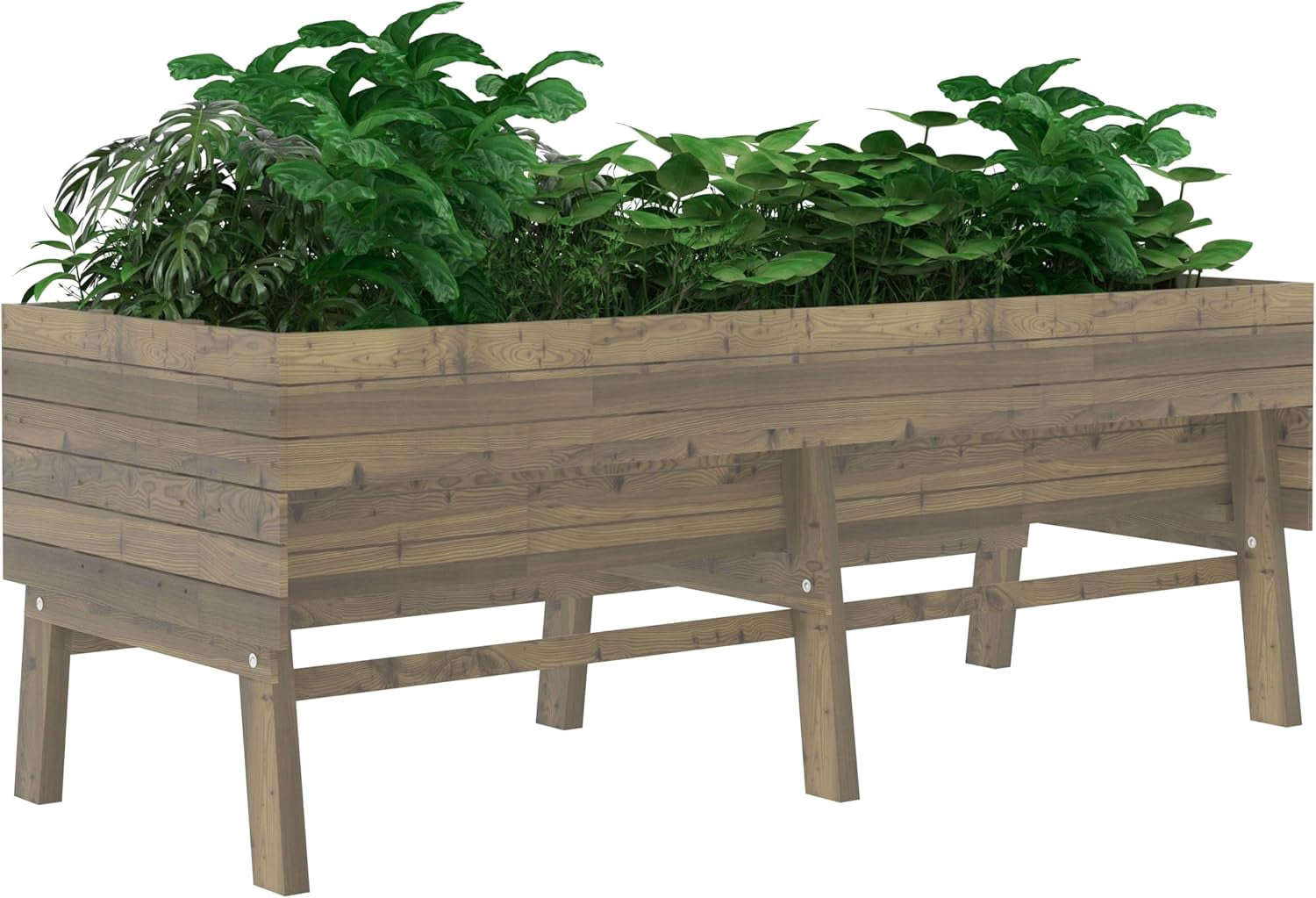 6x3x2FT Raised Garden Bed with Legs, Large Outdoor Elevated Wood ...