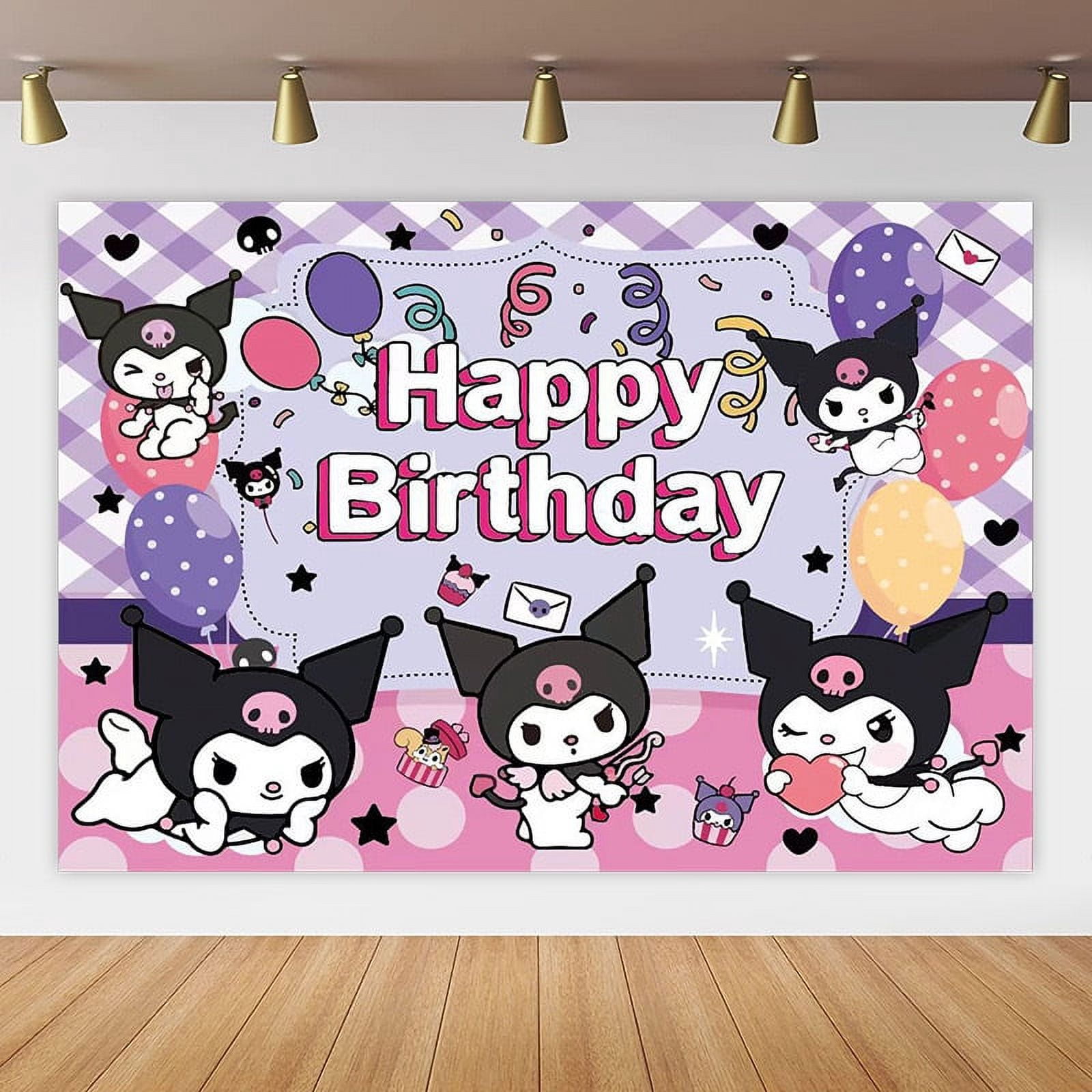 6x4 FT Cartoon Anime Birthday Party Supplies kuromii Backdrop ...