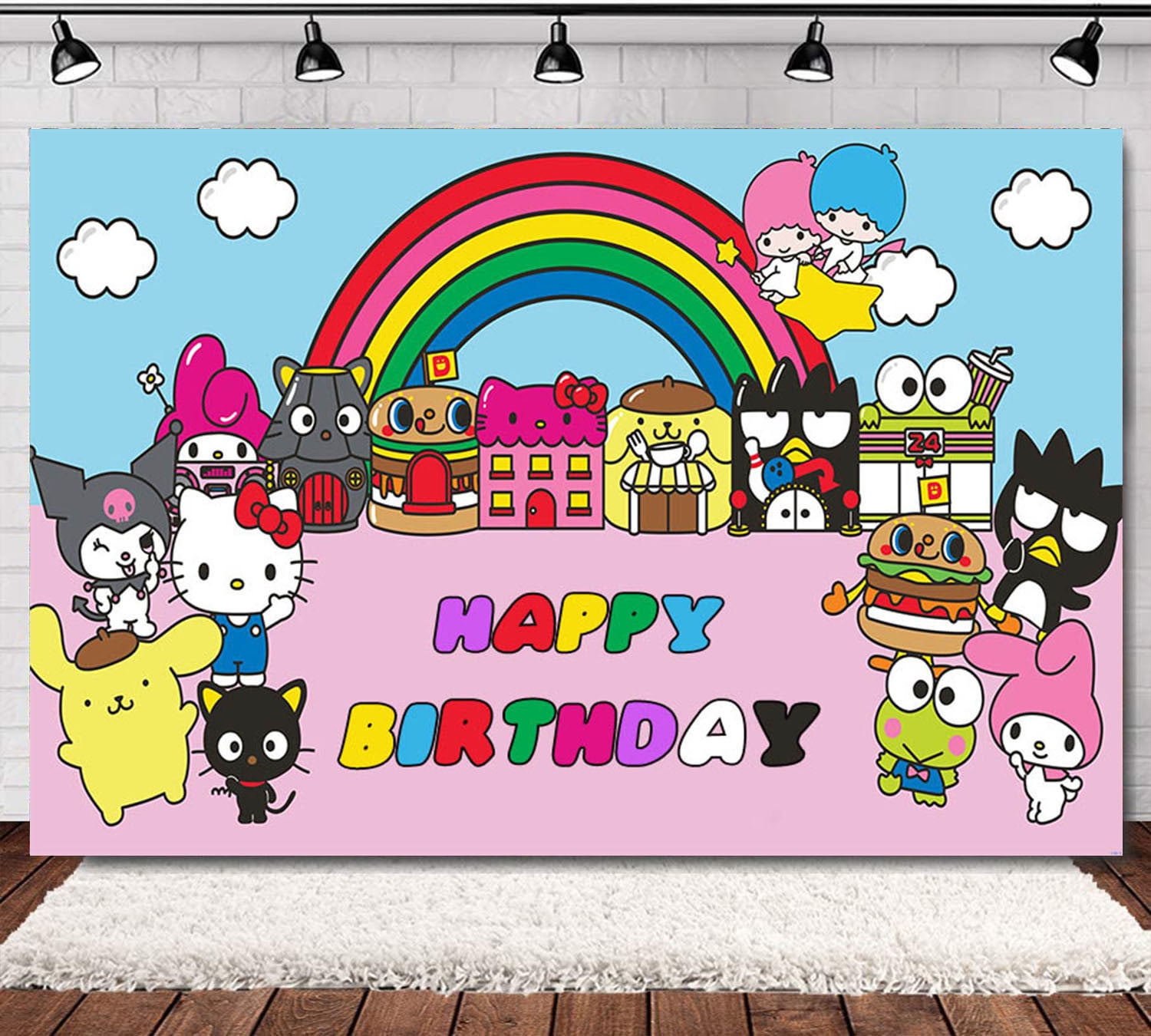 6x4 FT Cartoon Anime Birthday Party Supplies kuromii Backdrop ...