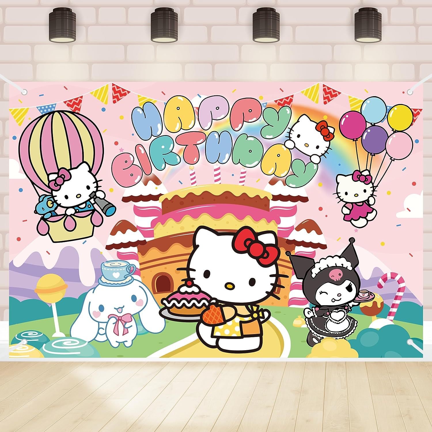 6x4 FT Cartoon Anime Birthday Party Supplies kuromii Backdrop ...