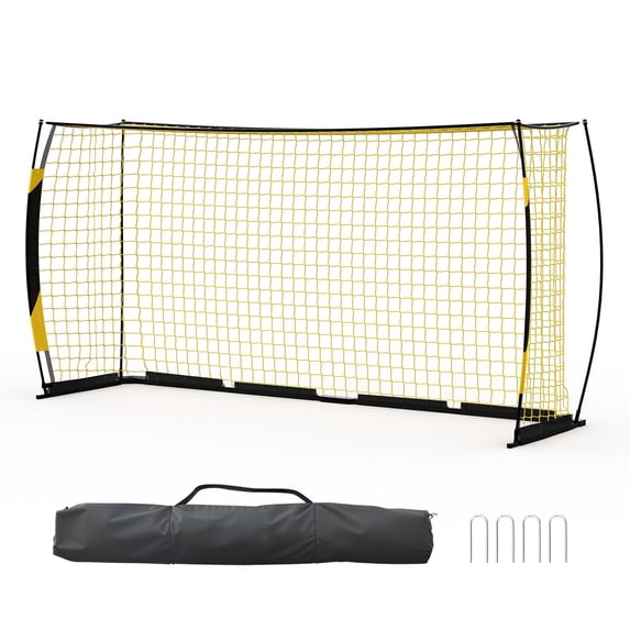 6x4 FT Soccer Goals for Backyard, Steel Frame Soccer Net with Ground ...