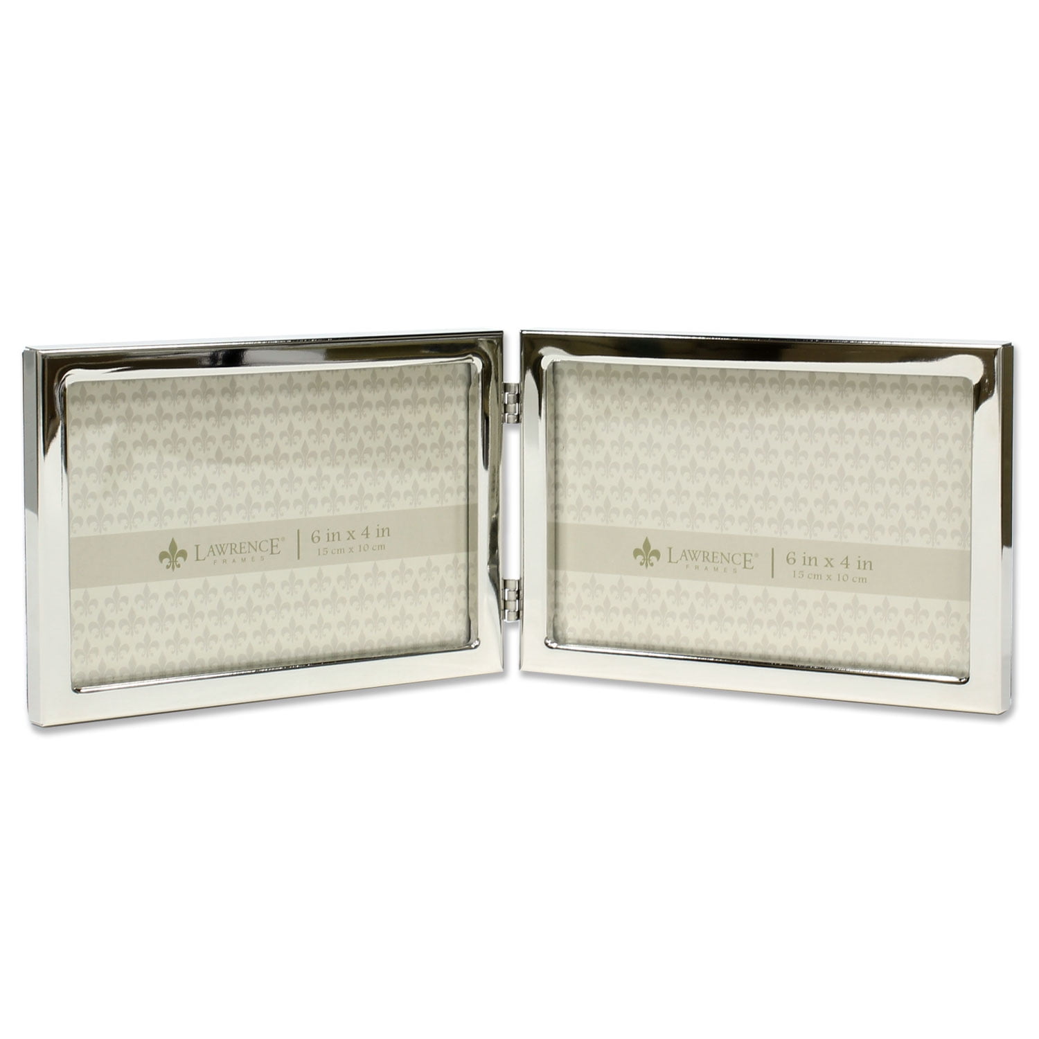 6x4 Hinged Double Silver Standard Metal Picture Frame - Walmart.com