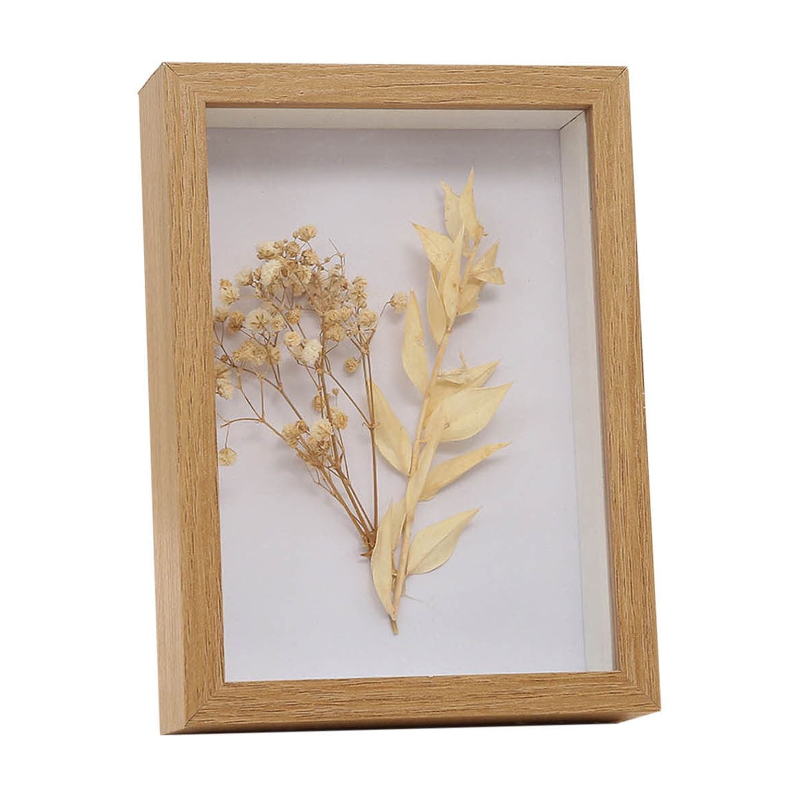 6x4 Inch Box Frame with Hinged Glass Door, Display Case for Photos ...