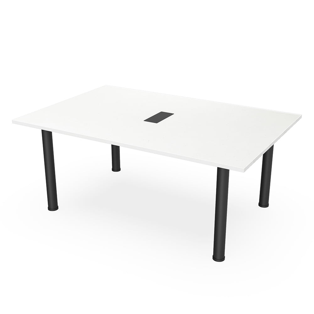 6x4 Rectangular Conference Table Post Legs Electric And Data - Walmart.com