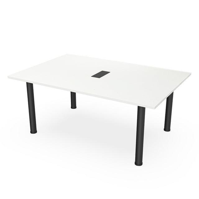 6x4 Rectangular Conference Table Post Legs Electric And Data - Walmart.com