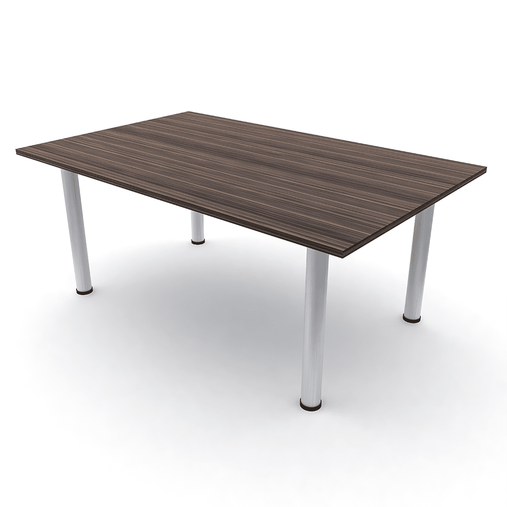 6x4 Rectangular Conference Table Silver Post Legs Electric And Data ...
