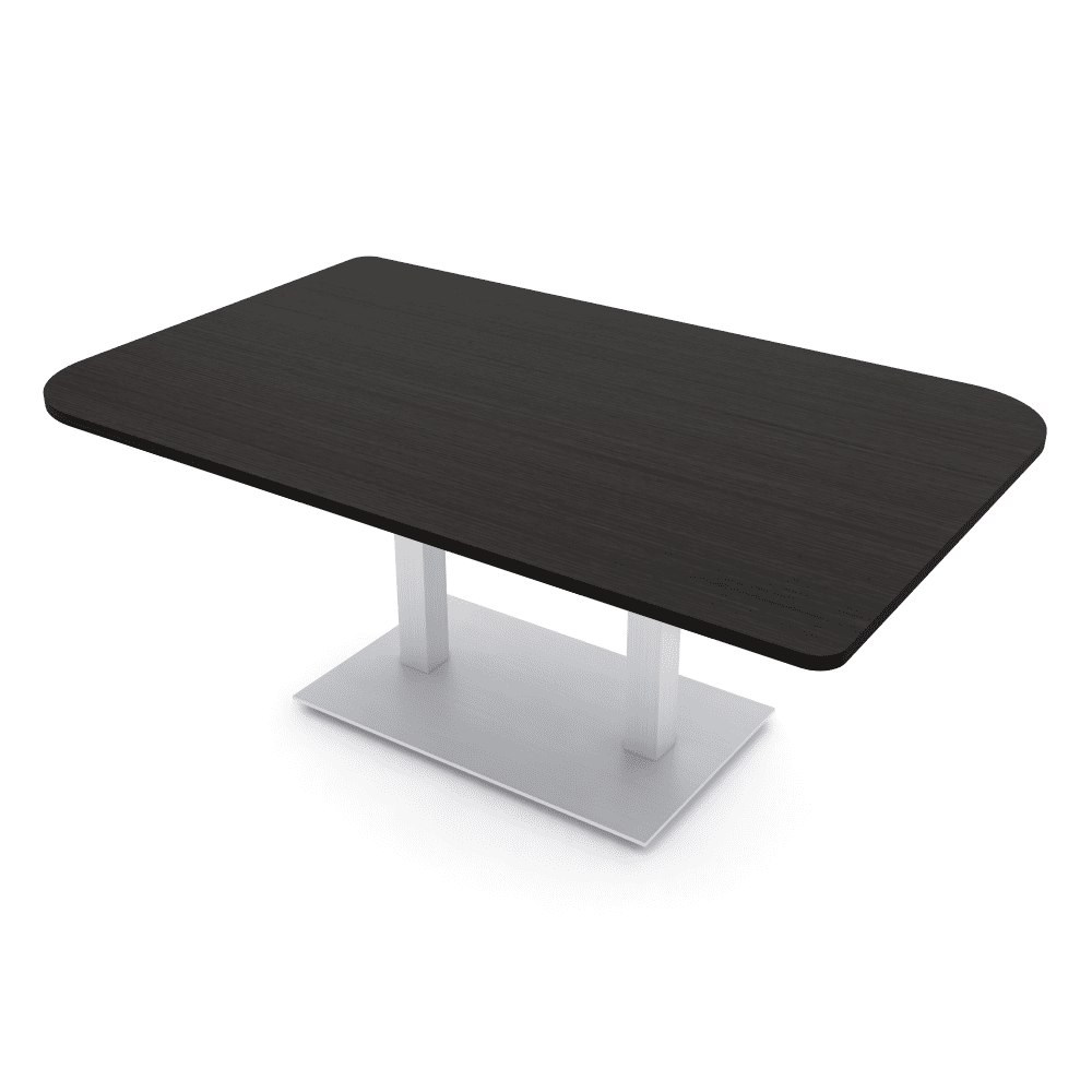 6x4 Rounded Corner Conference Table Metal Base And Electrical Module ...
