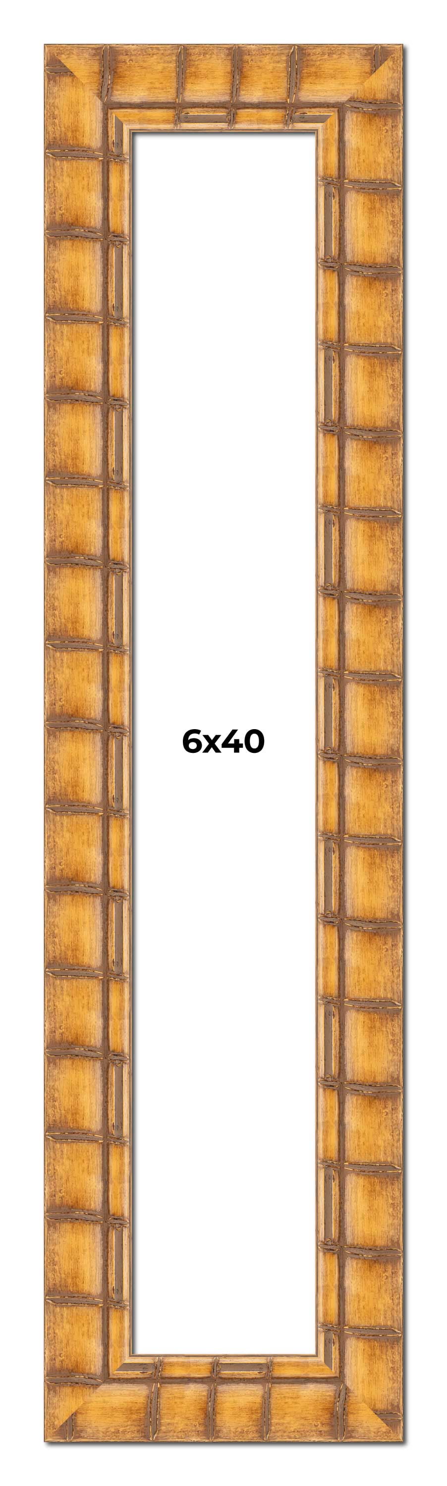 6x40 Frame Beige Real Wood Picture Frame Width 3 inches | Interior ...