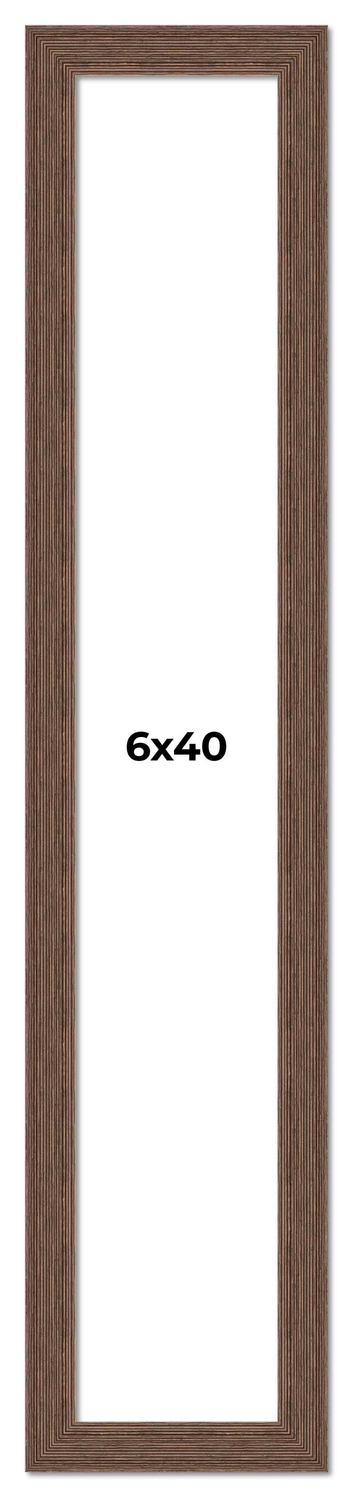6x40 Frame Brown Distressed Barnwood Picture Frame | Rustic Farmhouse ...