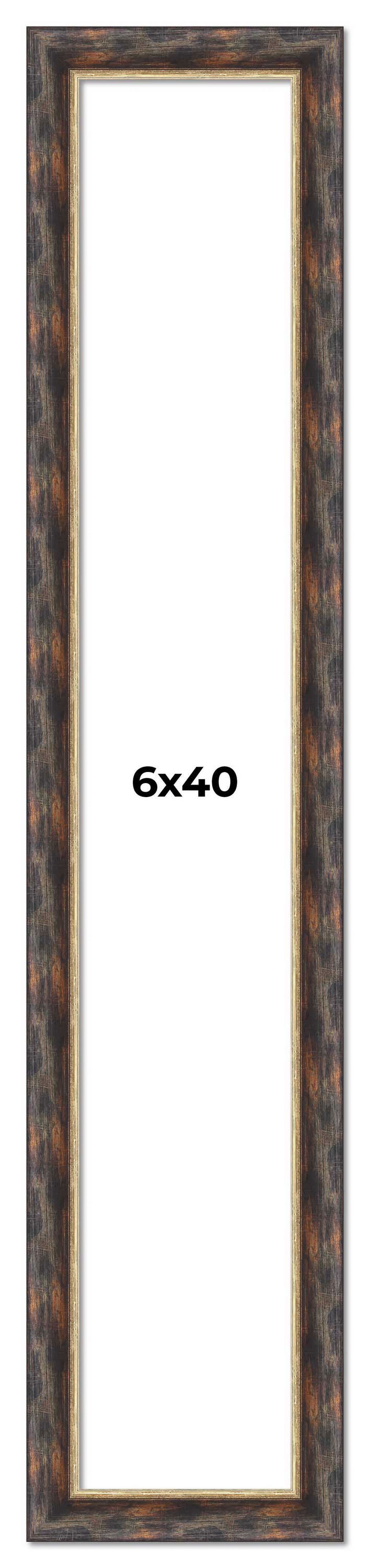 6x40 Frame Gold Real Wood Picture Frame Width 1.5 inches | Interior ...