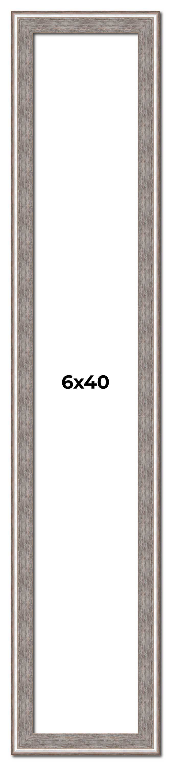 6x40 Frame Grey Real Wood Picture Frame Width 1.25 inches | Interior ...