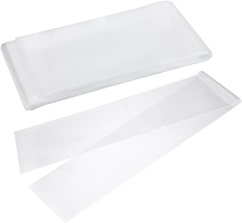 6x40 Inch Extra Long Plastic Sleeves 100pcs Flat Open Poster Bags ...