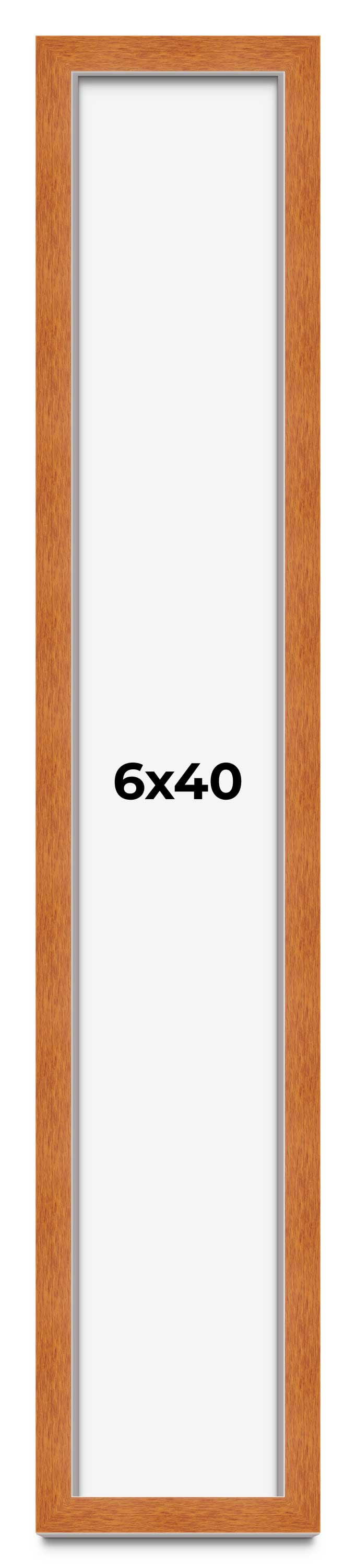 6x40 Shadow Box Frame Brown | 0.875 Inches Deep Real Wood Contemporary ...
