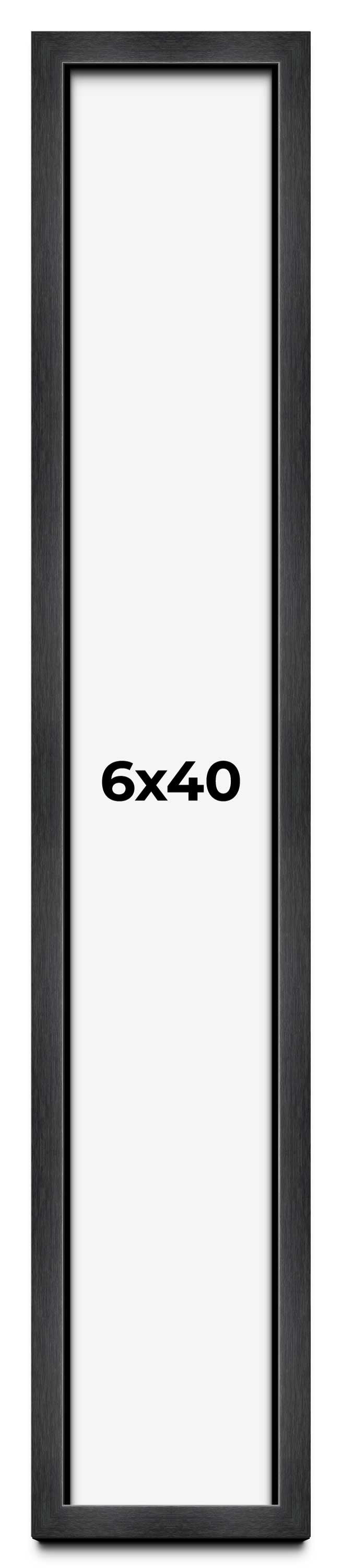 6x40 Shadow Box Frame Grey Charcoal Black | 0.875 Inches Deep | Solid ...