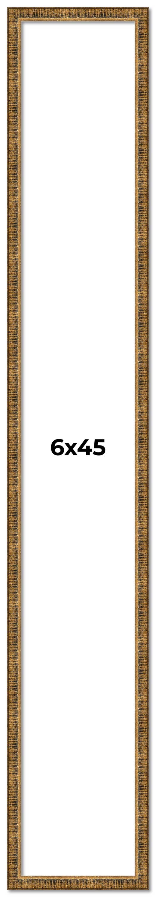 6x45 Frame Gold Solid Wood Picture Frame - Complete Modern Photo Frame ...