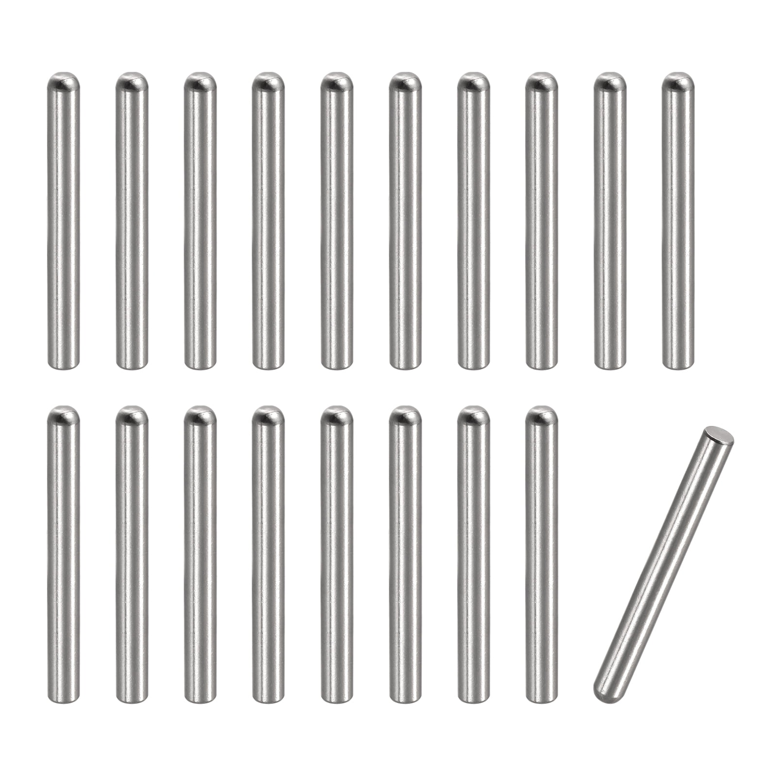 6x45mm Dowel Pins, 20pcs 304 Stainless Steel Round Head Flat Chamfered ...
