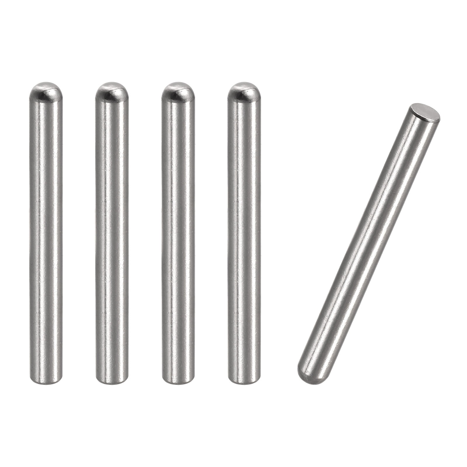 6x45mm Dowel Pins, 5 Pack Round Head Flat Chamfered End Dowel Pin ...