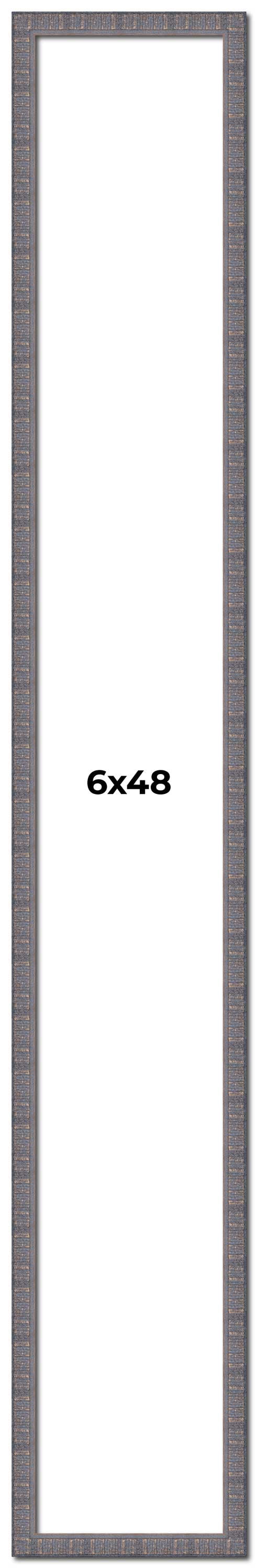6x48 Frame Slate Blue Distressed Rustic Solid Wood Picture Frame | 0.75 ...