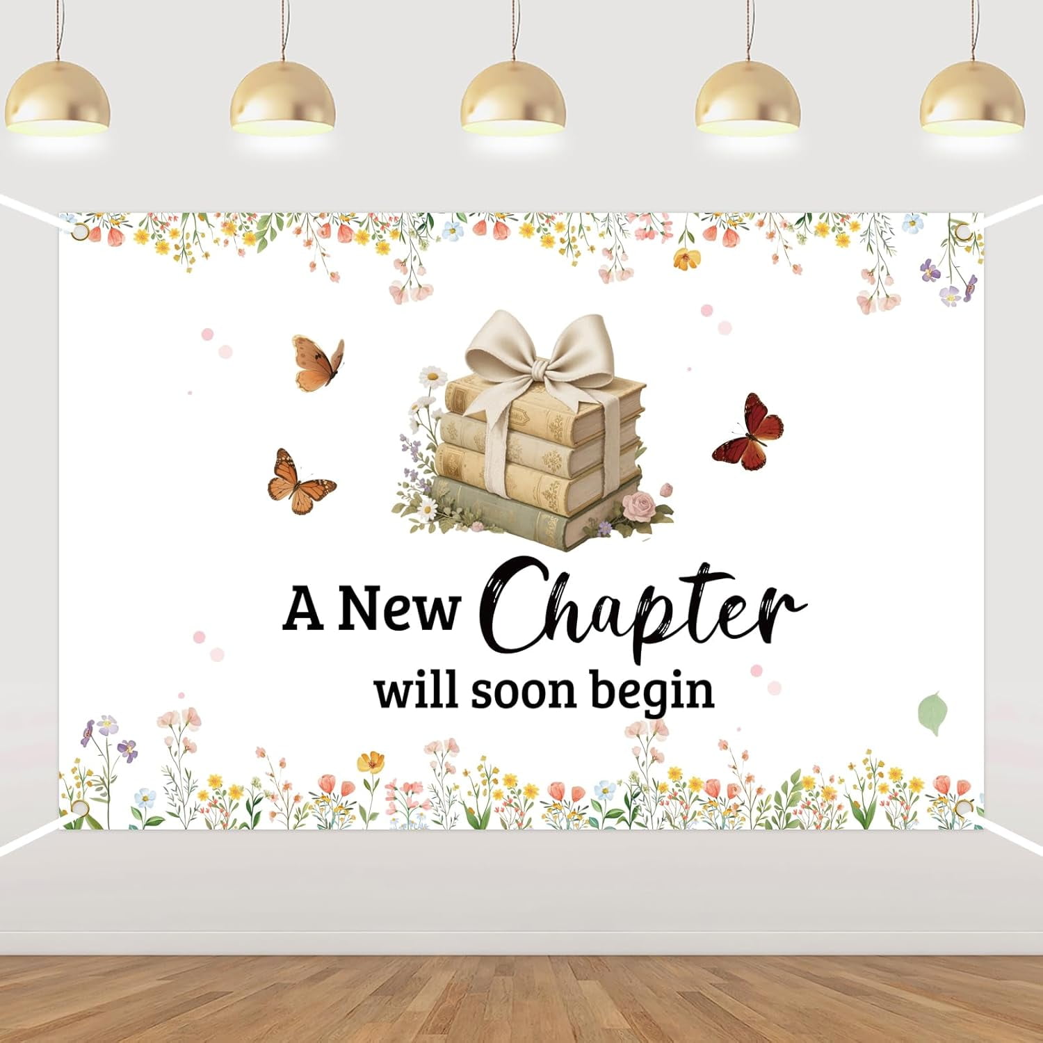 6x4FT Storybook Baby Shower Backdrop A New Chapter Will Soon Begin ...