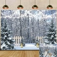 6x4FT Winter Backdrop Winter Scene Backdrop Snow Wonderland Pine Tree ...