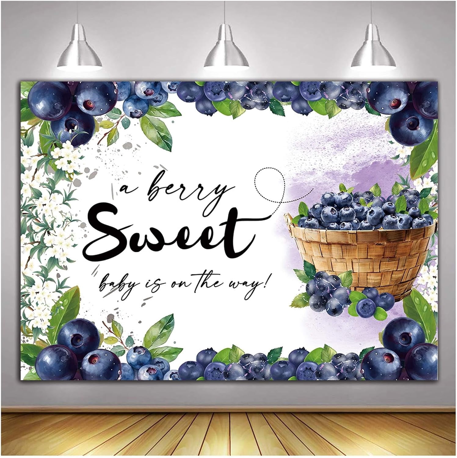 6x4Ft Blueberry Baby Shower Photo Banner Blueberry Boy Newborn Party ...