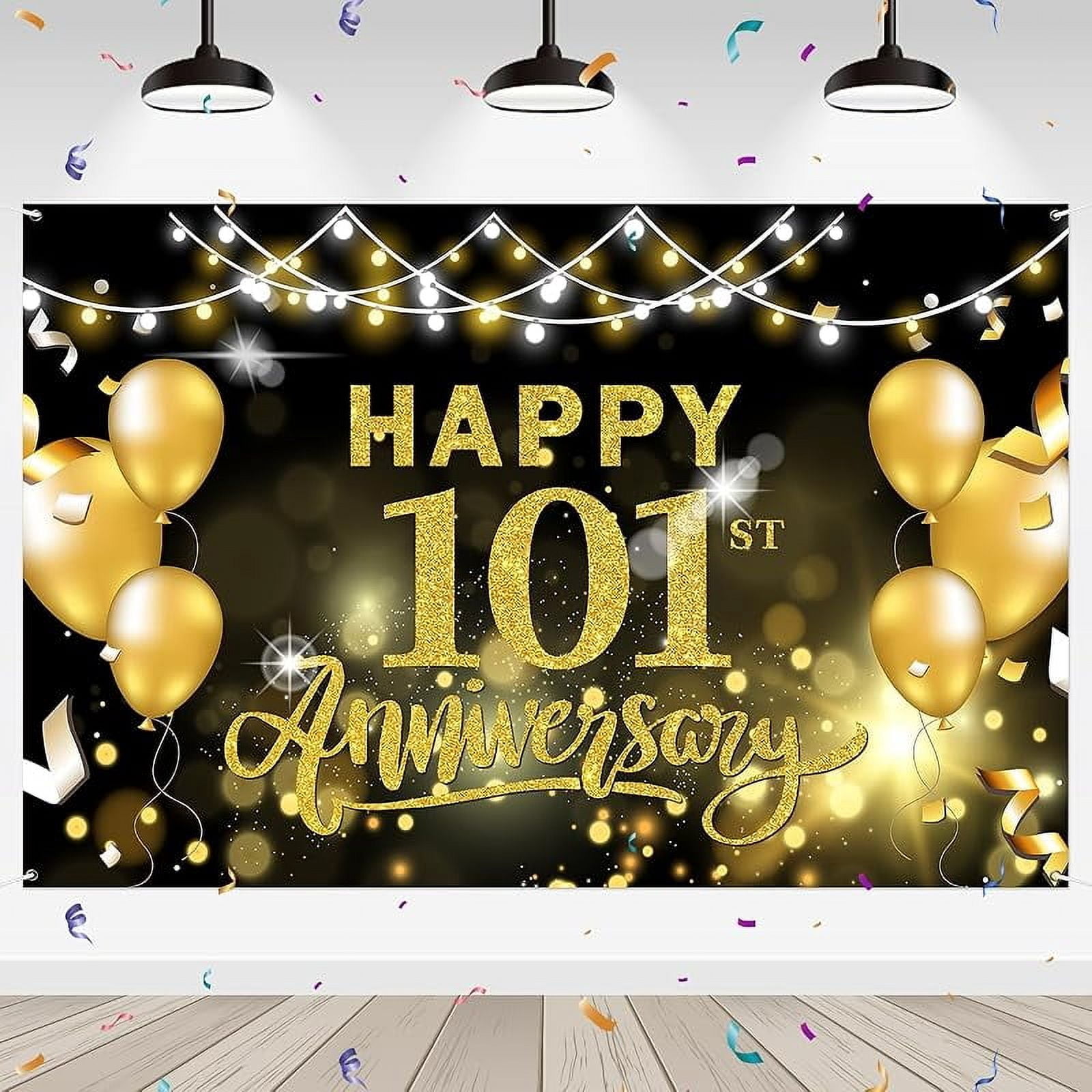 6x4Ft Happy 101st Anniversary Backdrop 101st Wedding Anniversary ...