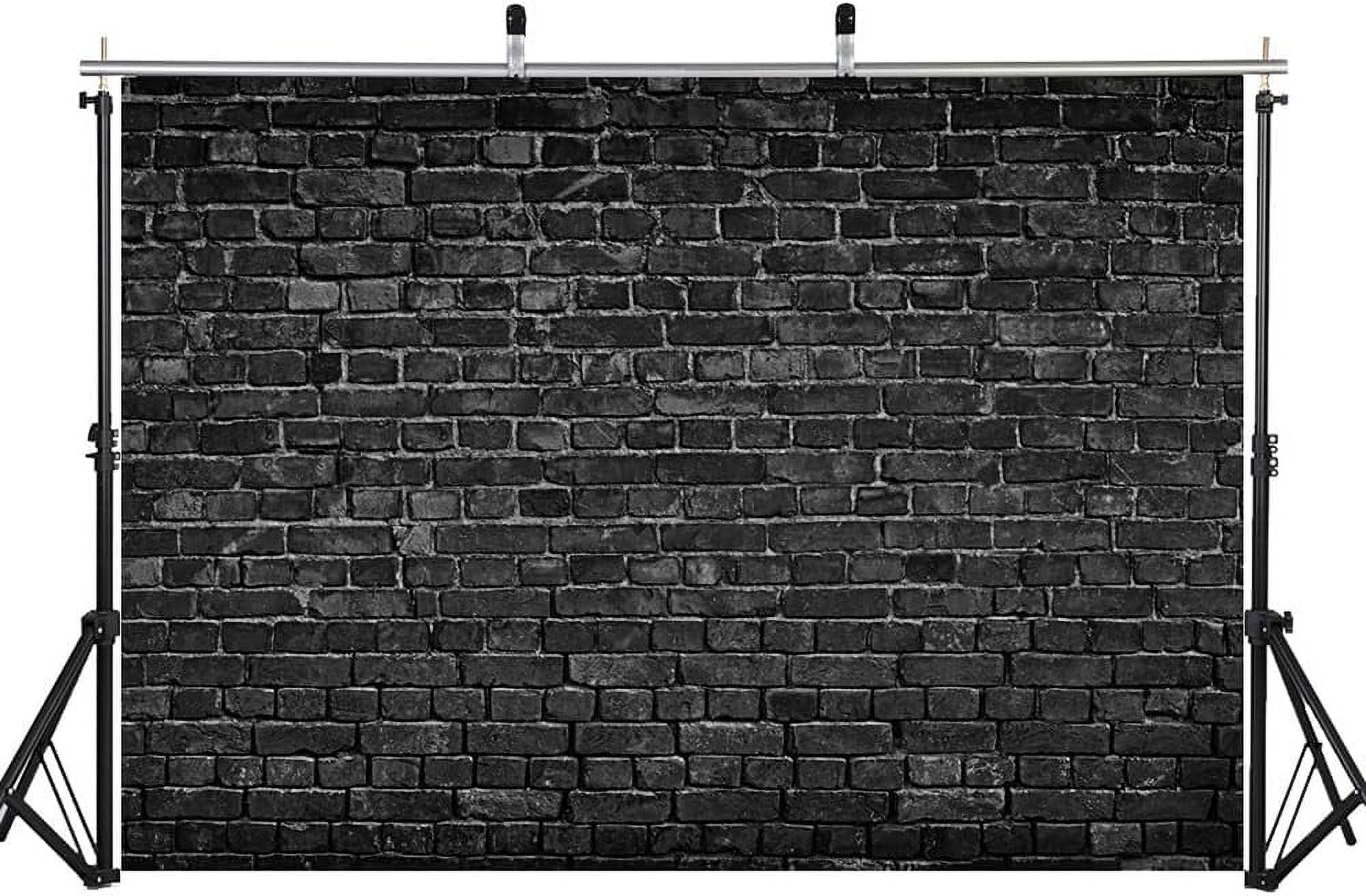 6x4ft Black Brick Wall Photography Backdrop - Vintage Theme Stone Brick ...