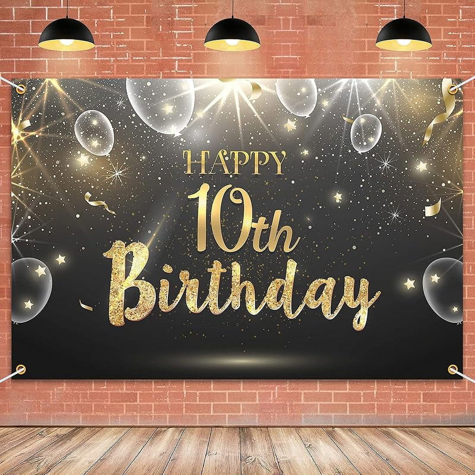 6x4ft Happy 21st Birthday Giltter Shinning Banner Backdrop - 21 Years ...