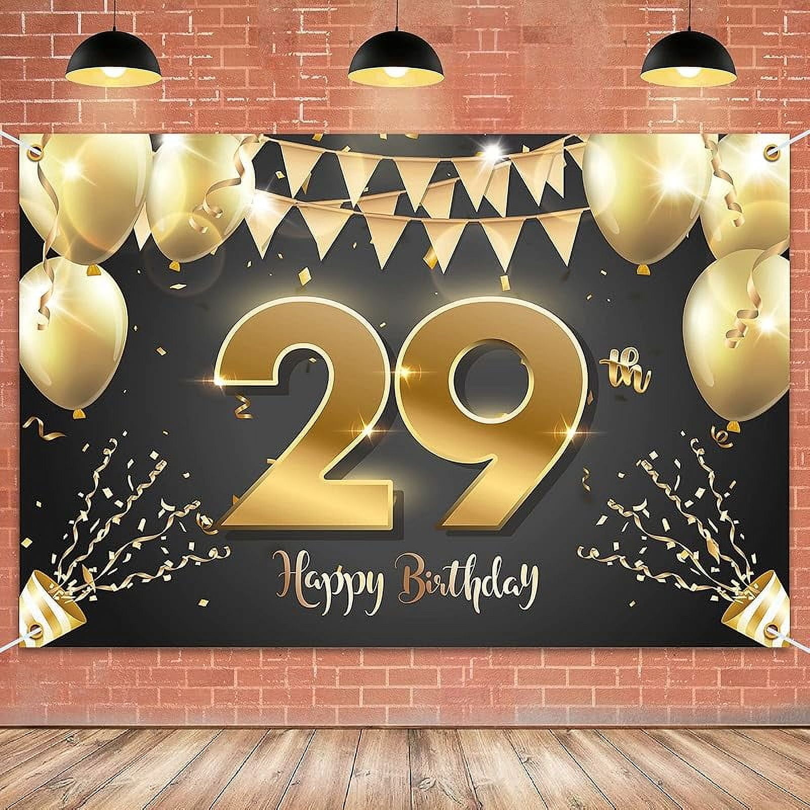 6x4ft Happy 26th Birthday Banner Backdrop - 26 Years Old Birthday ...