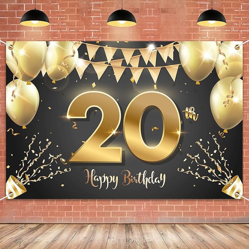6x4ft Happy 29th Birthday Banner Backdrop - 29 Years Old Birthday ...