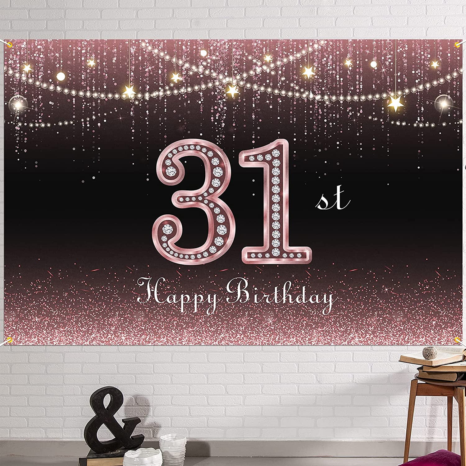 6x4ft Happy 31st Birthday Banner Backdrop - 31 Years Old Birthday ...