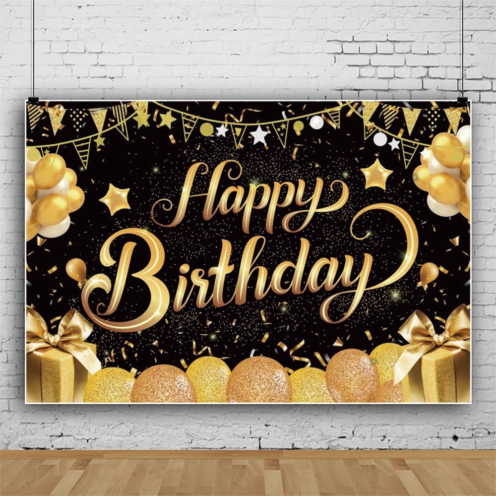 6x4ft,Happy Birthday Backdrop,Gold Photography Background for Girls ...