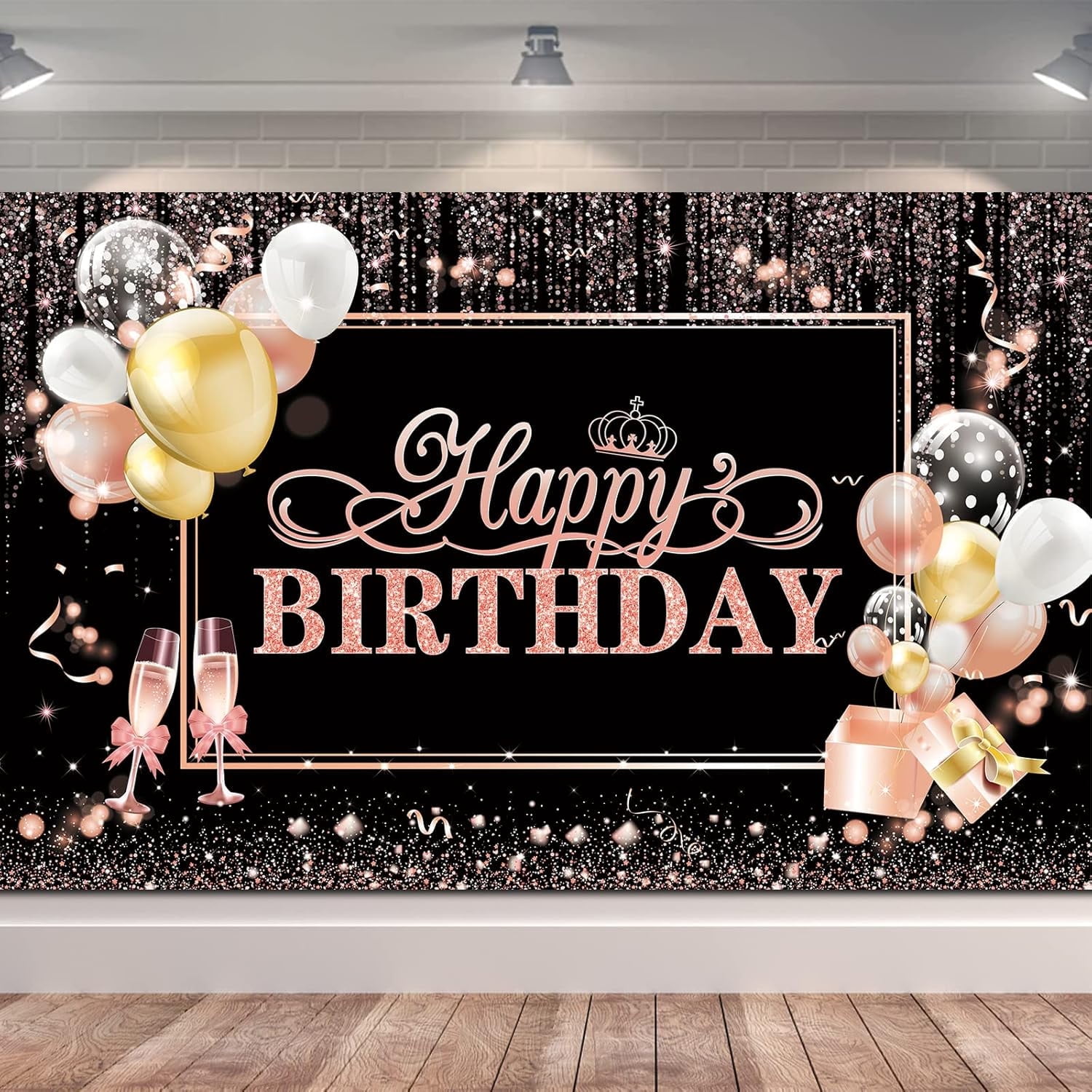 6x4ft Happy Birthday Banner Decorations for Women Girls, Happy Birthday ...
