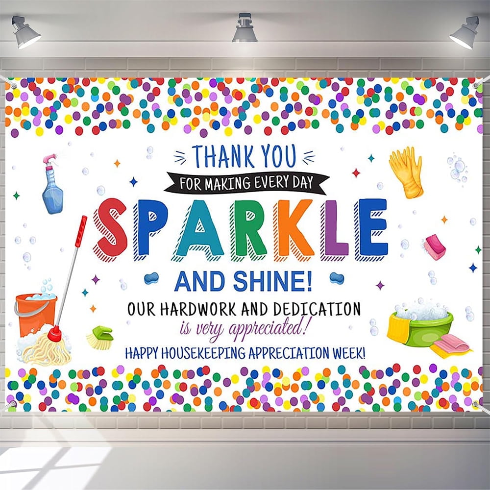 6x4ft Housekeeping Week Appreciation Banner Thank You for Making Every ...