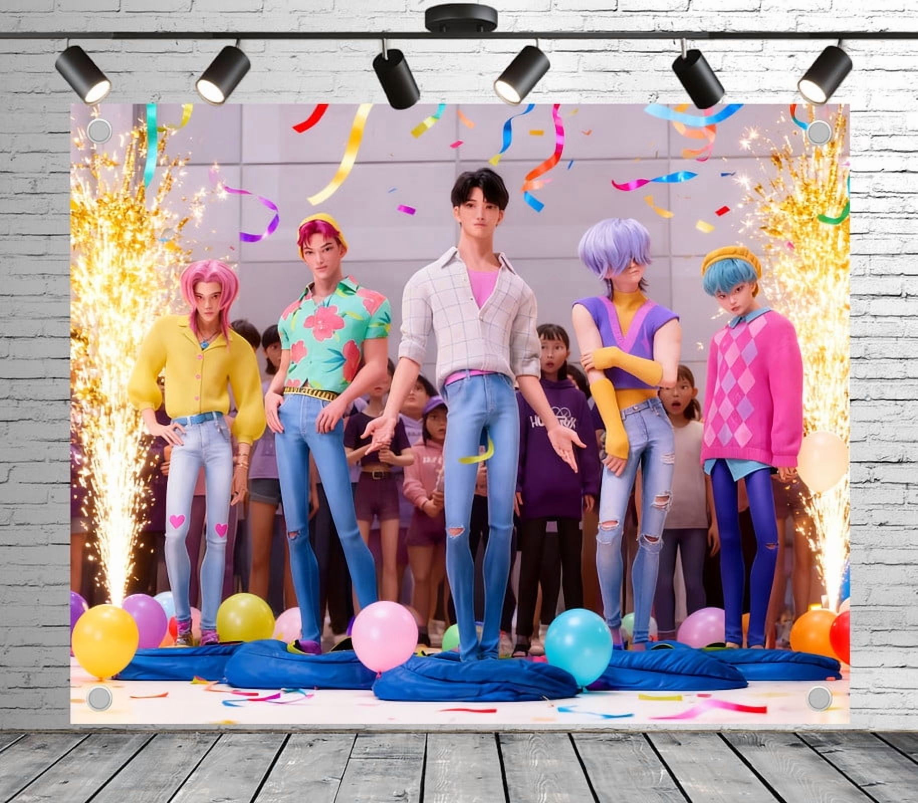 6x4ft Kpop Movie Boy Idol Backdrop | Polyester Fabric Banner for Kids ...