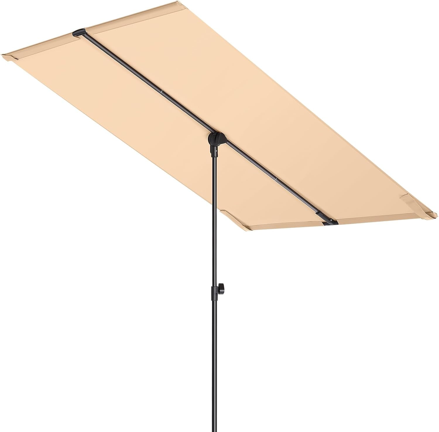 6x4ft Outdoor Balcony Umbrella - Flat Porch Pool Patio Umbrella ...