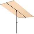 6x4ft Outdoor Balcony Umbrella - Flat Porch Pool Patio Umbrella ...