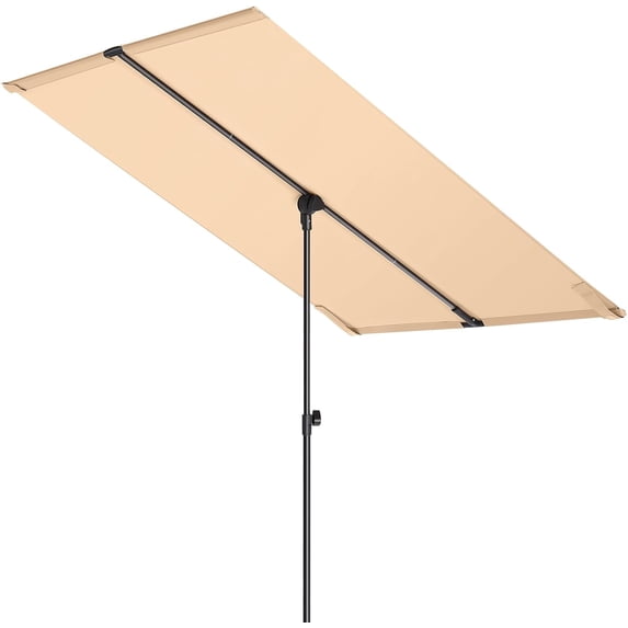 6x4ft Outdoor Balcony Umbrella - Flat Porch Pool Patio Umbrella ...