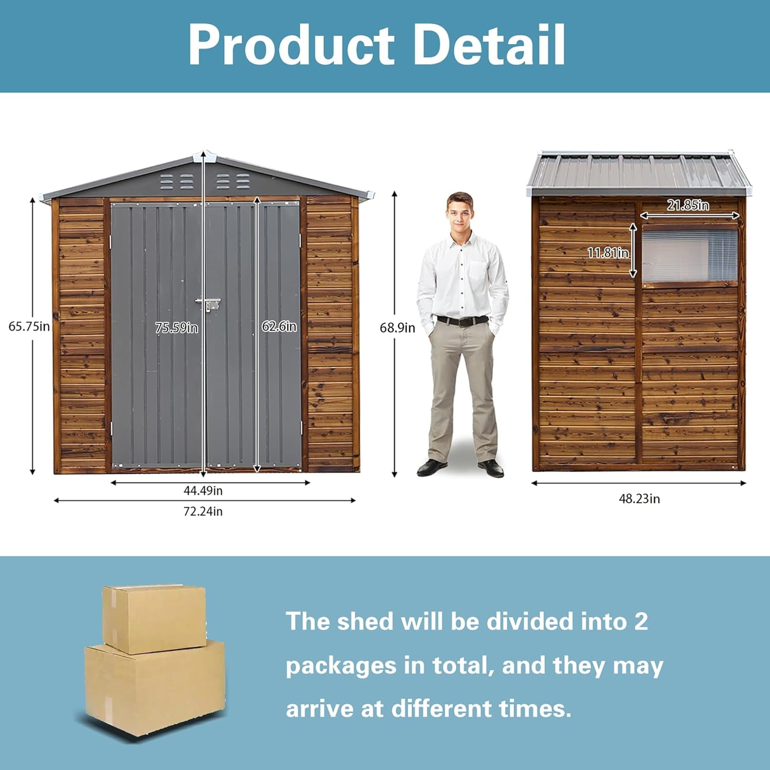 6x4ft Shed Outdoor Tool Sheds, Versatile Storage Shed with Ventilation ...