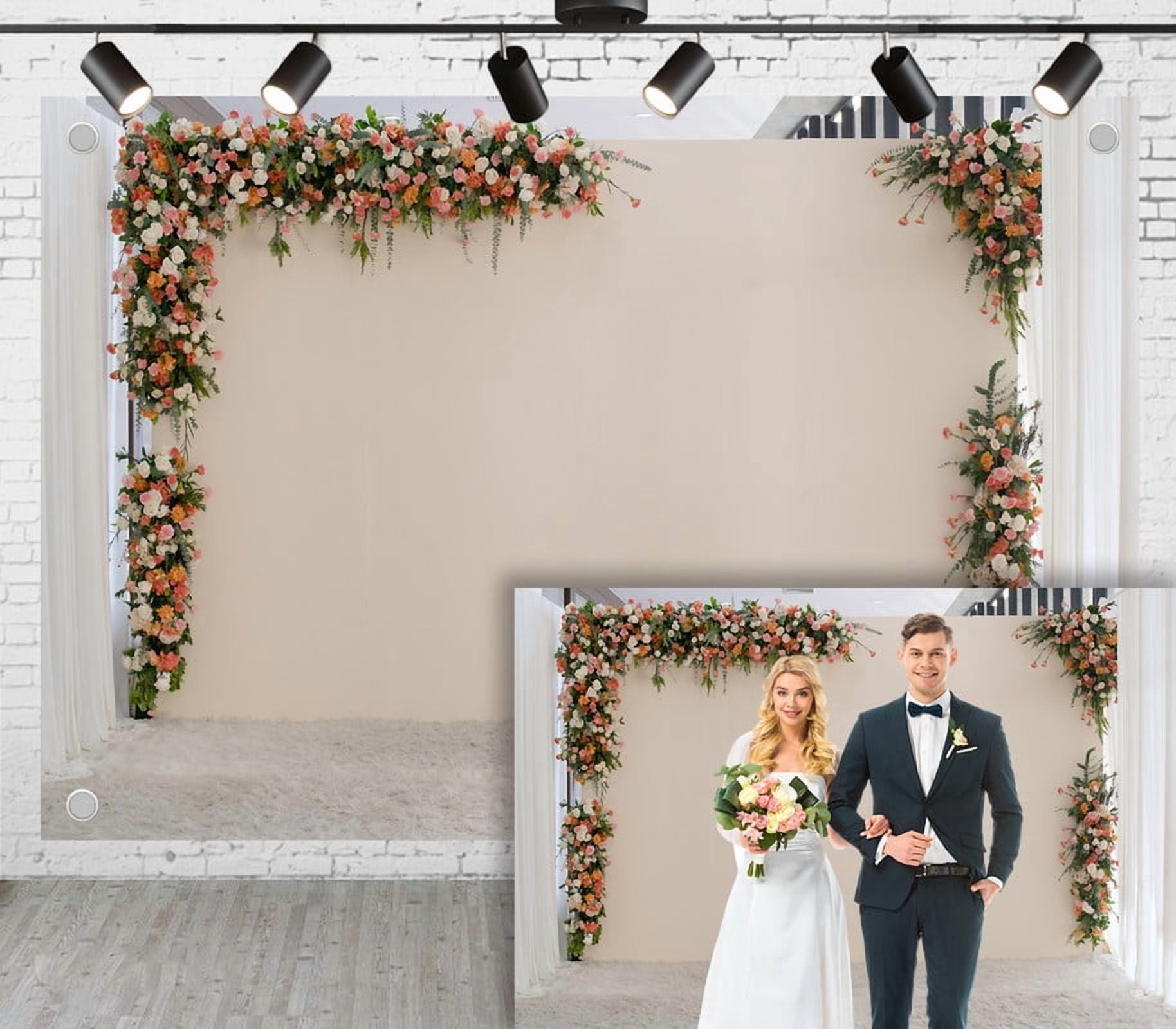 6x4ft Wedding Photoshoot Backdrop Forest Tulle Floral Decorative Carpet ...