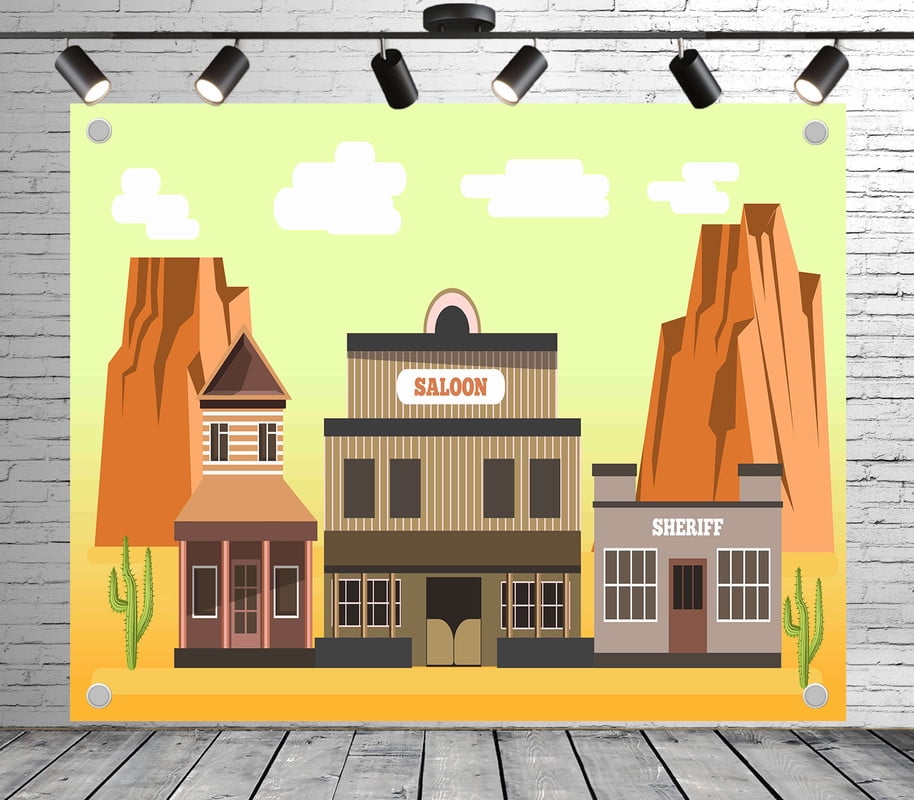 6x4ft Western Backdrop Rustic Town Photo Backdrop Photography ...