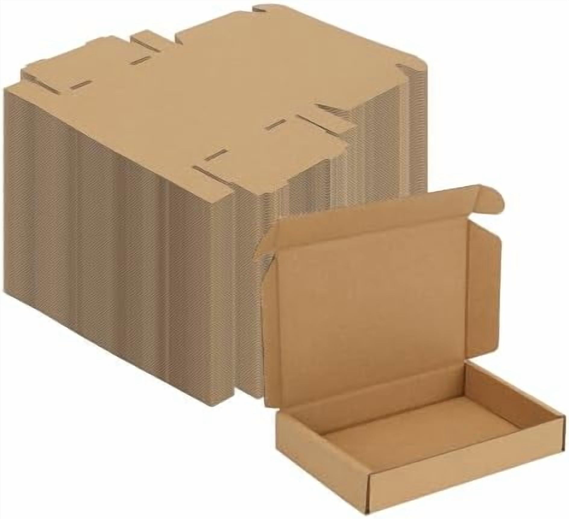 6x4x1 Inches Shipping Boxes Pack of 100, Small Corrugated Cardboard Box ...