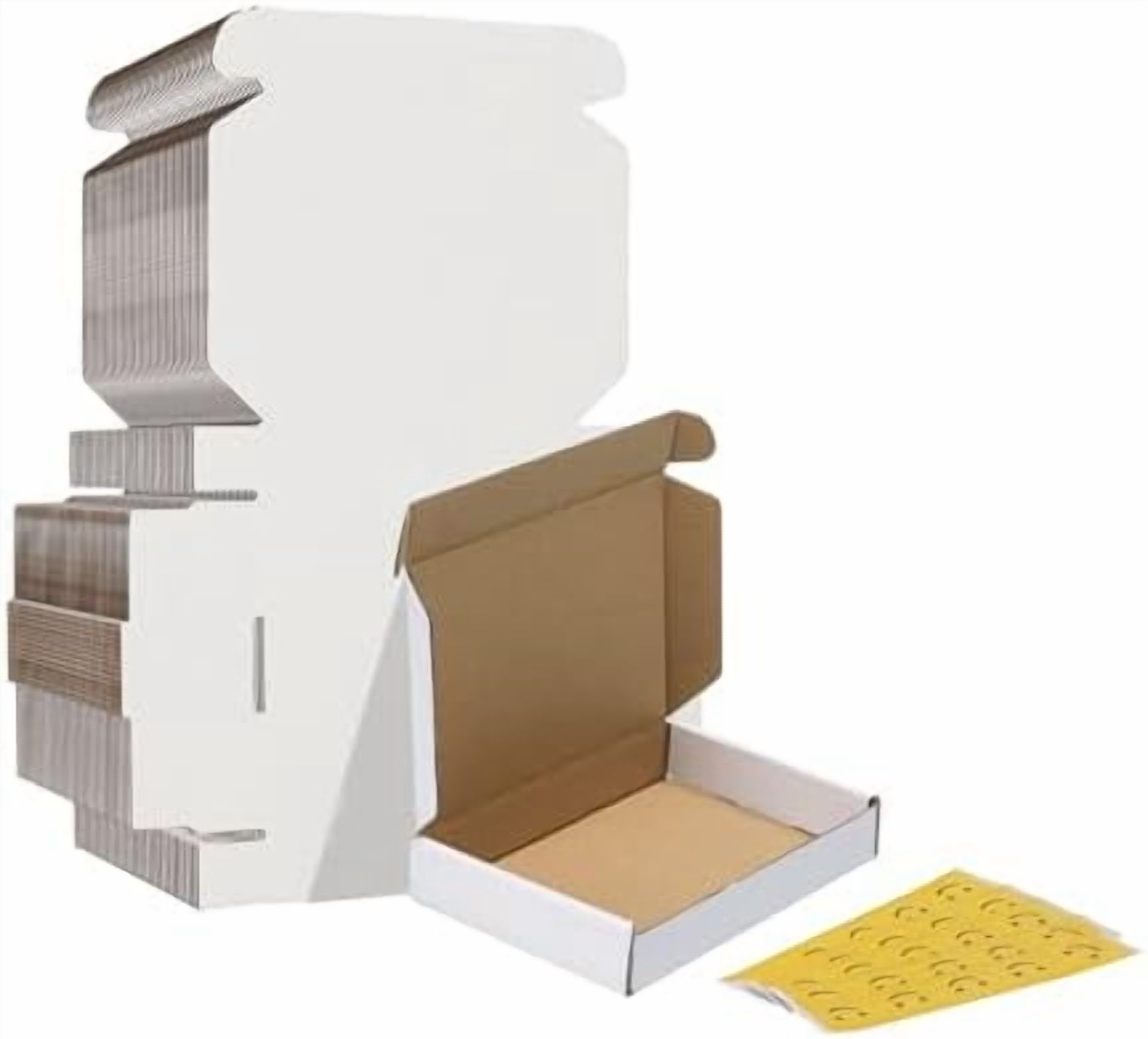 6x4x1 Shipping Boxes Set of 30, White Corrugated Cardboard Mailer Box ...